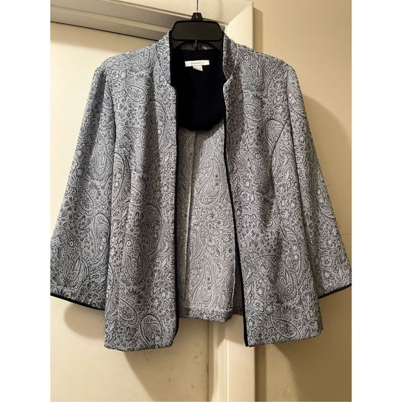 Dress Barn | Jackets & Coats | Blue Paisley Jacket | Poshmark